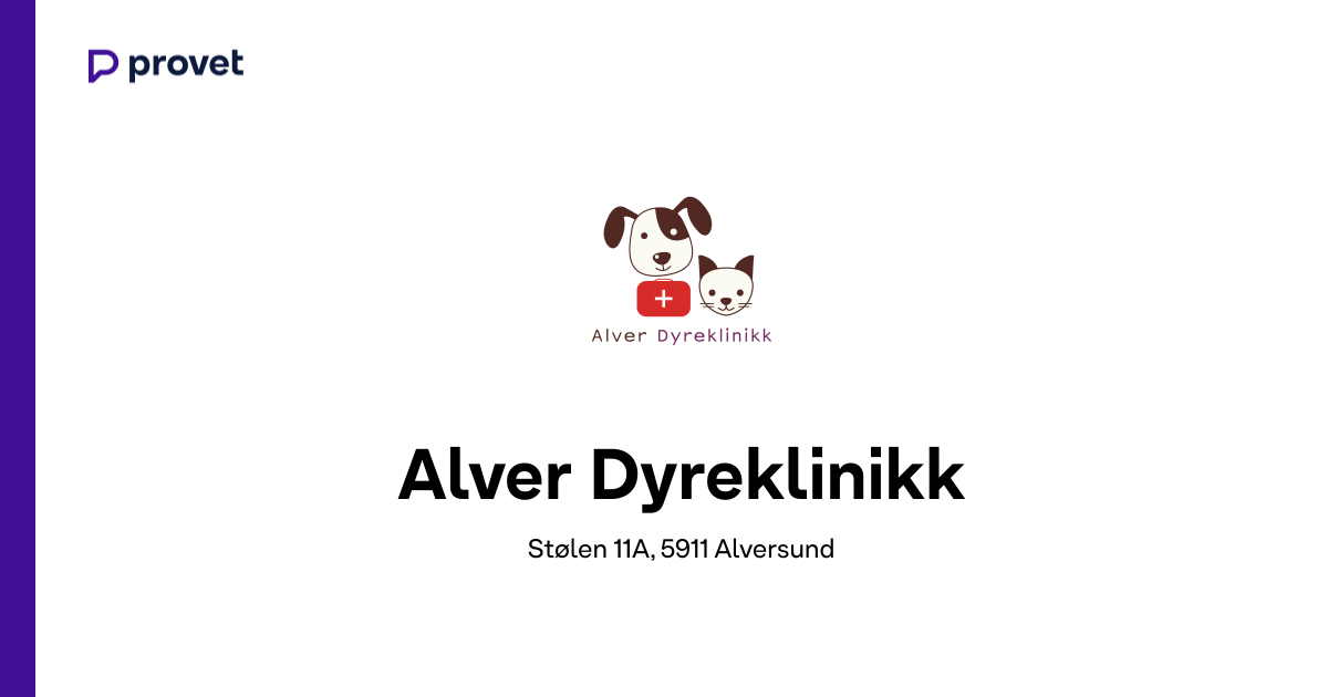 Bestill en veterinæravtale | Alver Dyreklinikk, Alversund | Provet.com